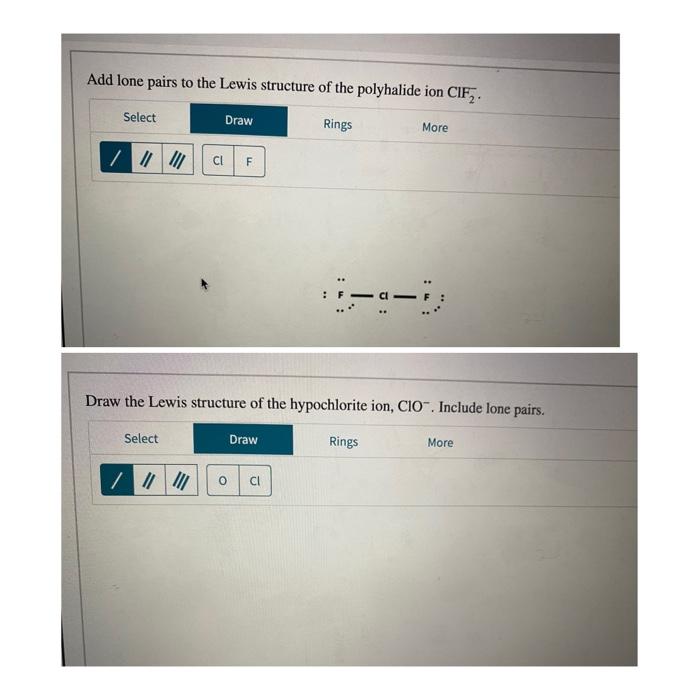 Solved Add lone pairs to the Lewis structure of the | Chegg.com