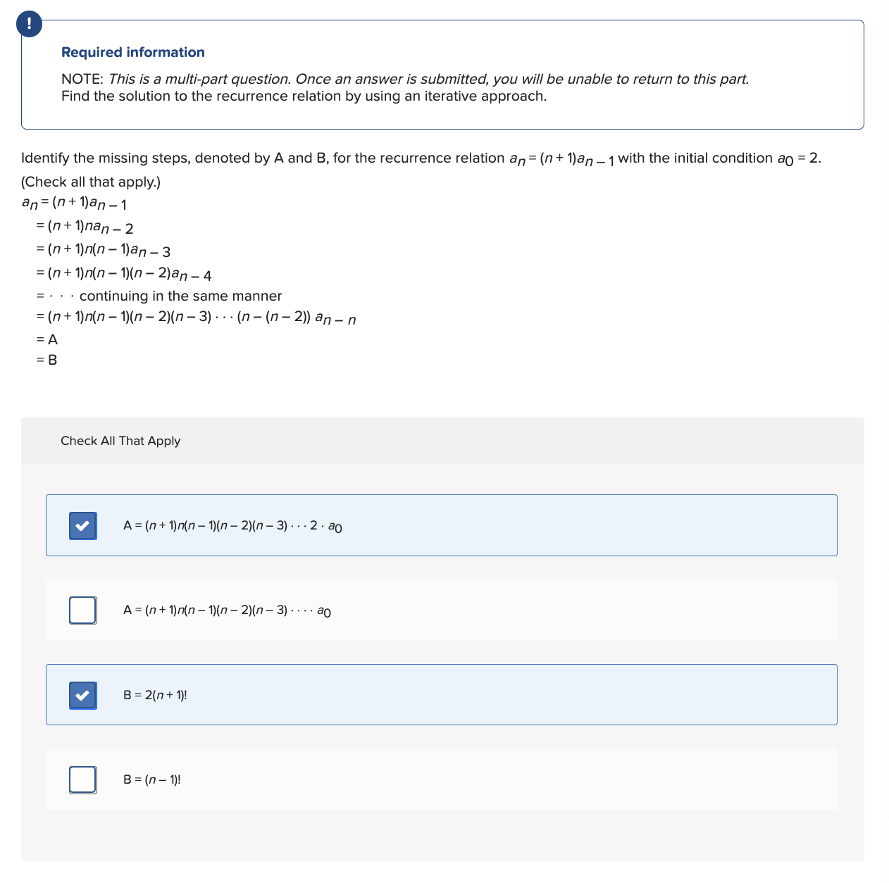 Solved Required informationNOTE: This is a multi-part | Chegg.com