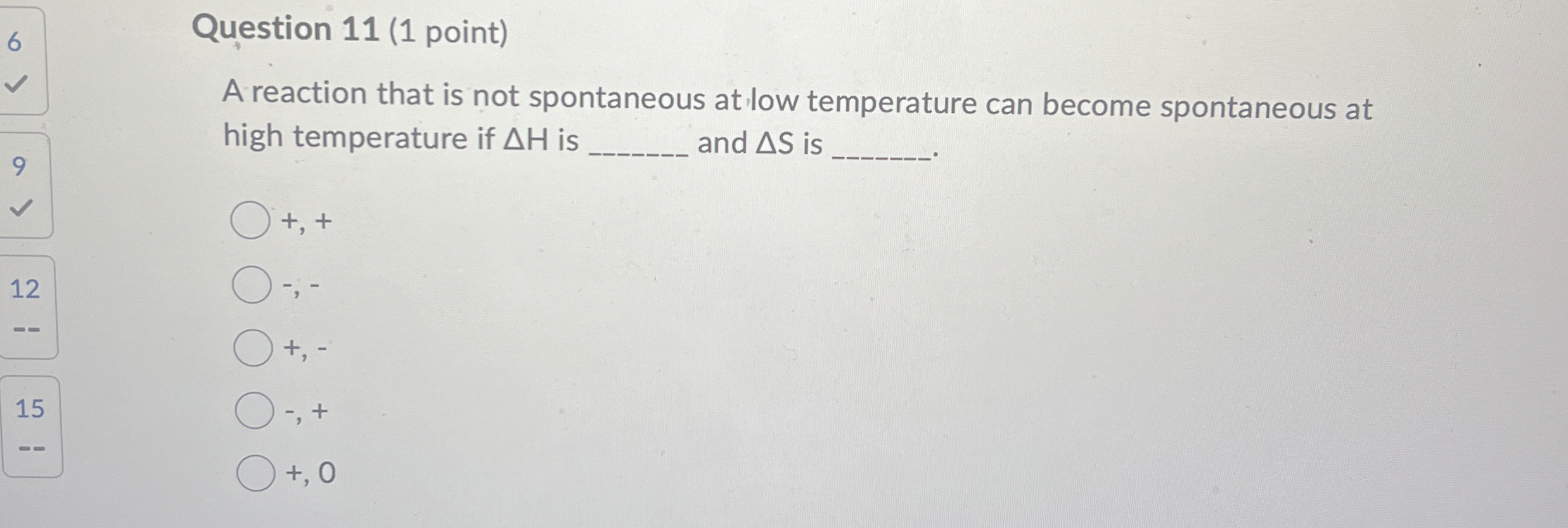Solved Question 11 (1 ﻿point)A reaction that is not | Chegg.com