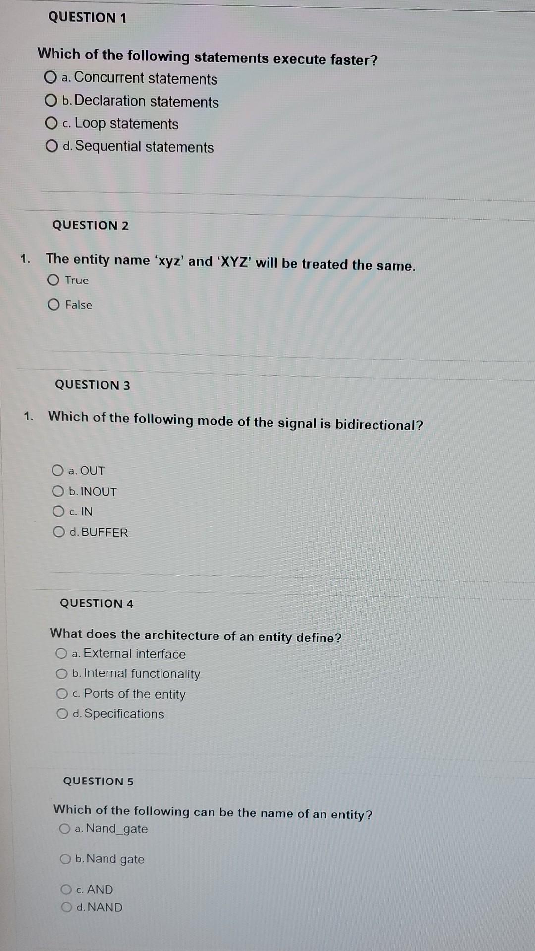 Solved Which of the following statements execute faster? a. | Chegg.com