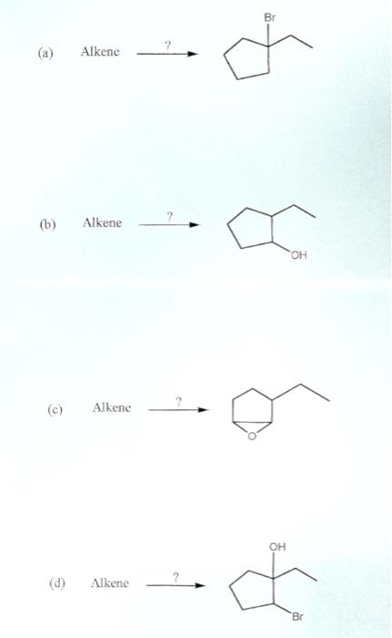 Solved What Alkene and what Reagents are required to | Chegg.com