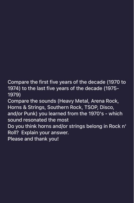 Compare the first five years of the decade ( 1970 to | Chegg.com