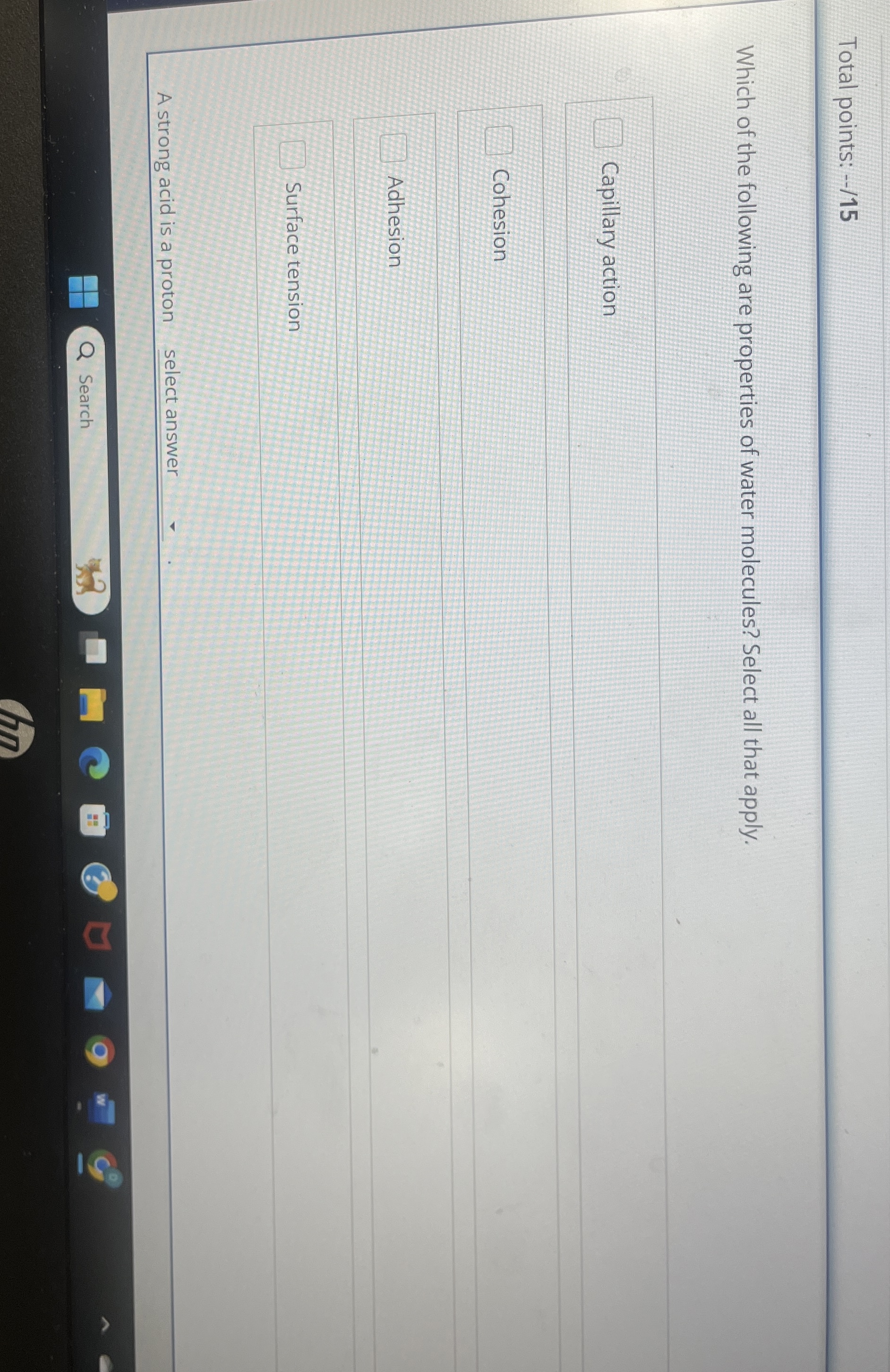 Solved Total points: --/15Which of the following are | Chegg.com