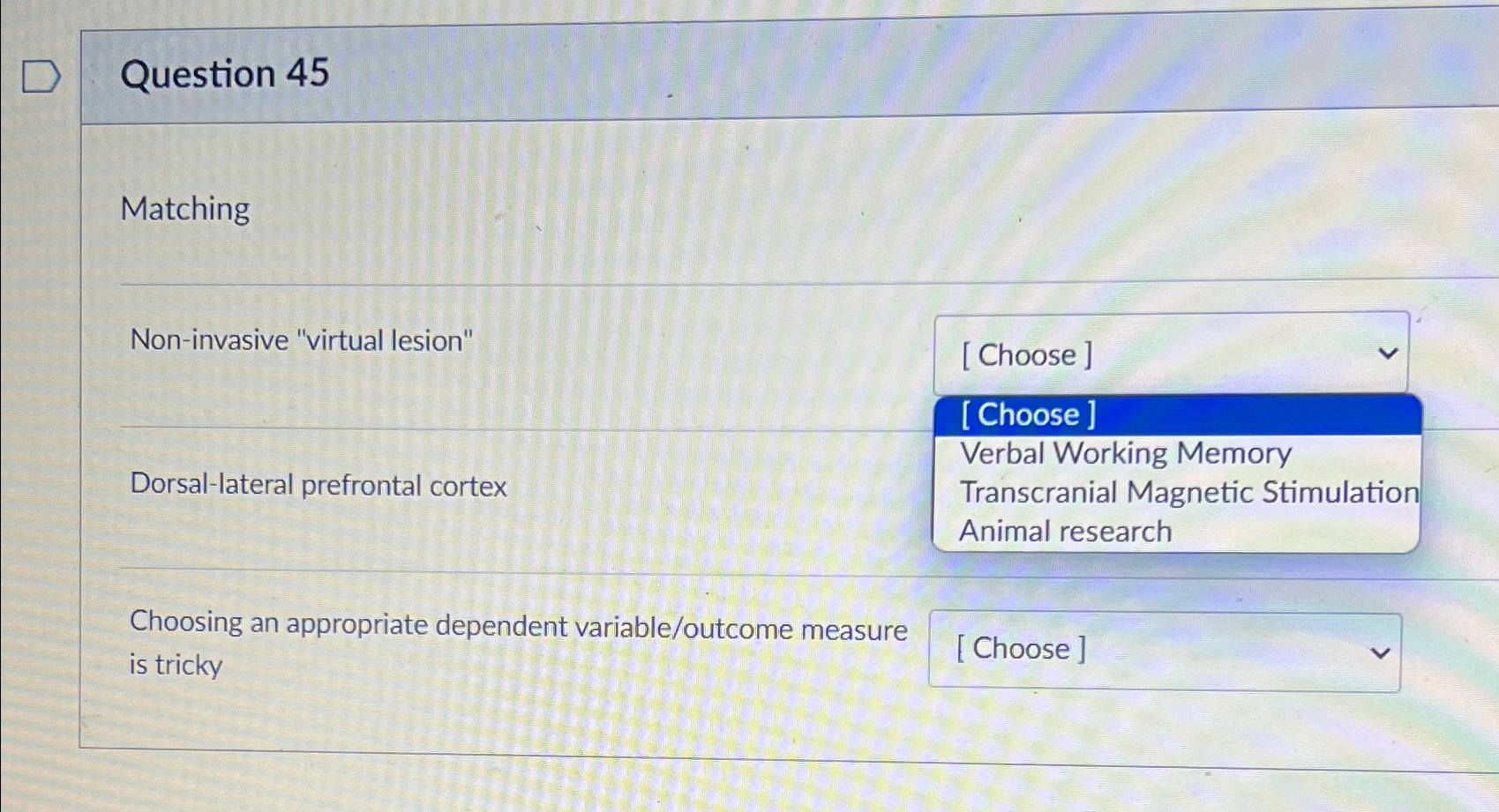 Solved Question 45MatchingNon-invasive "virtual | Chegg.com