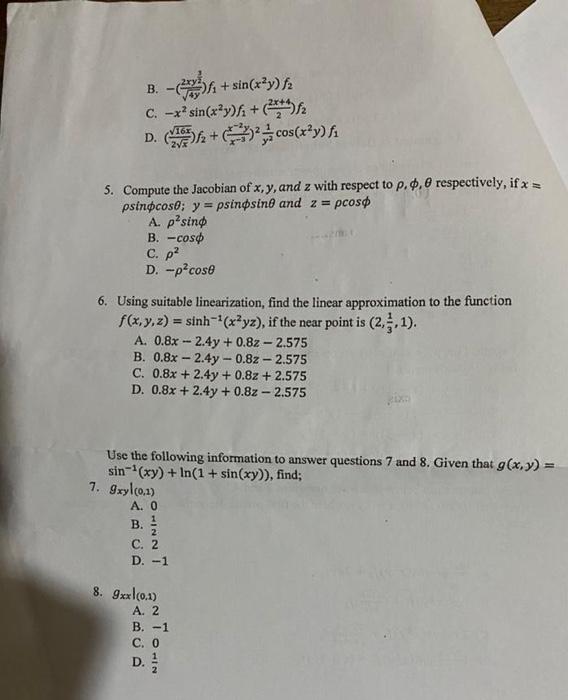 Solved Answer all questions on the objective answer sheets | Chegg.com