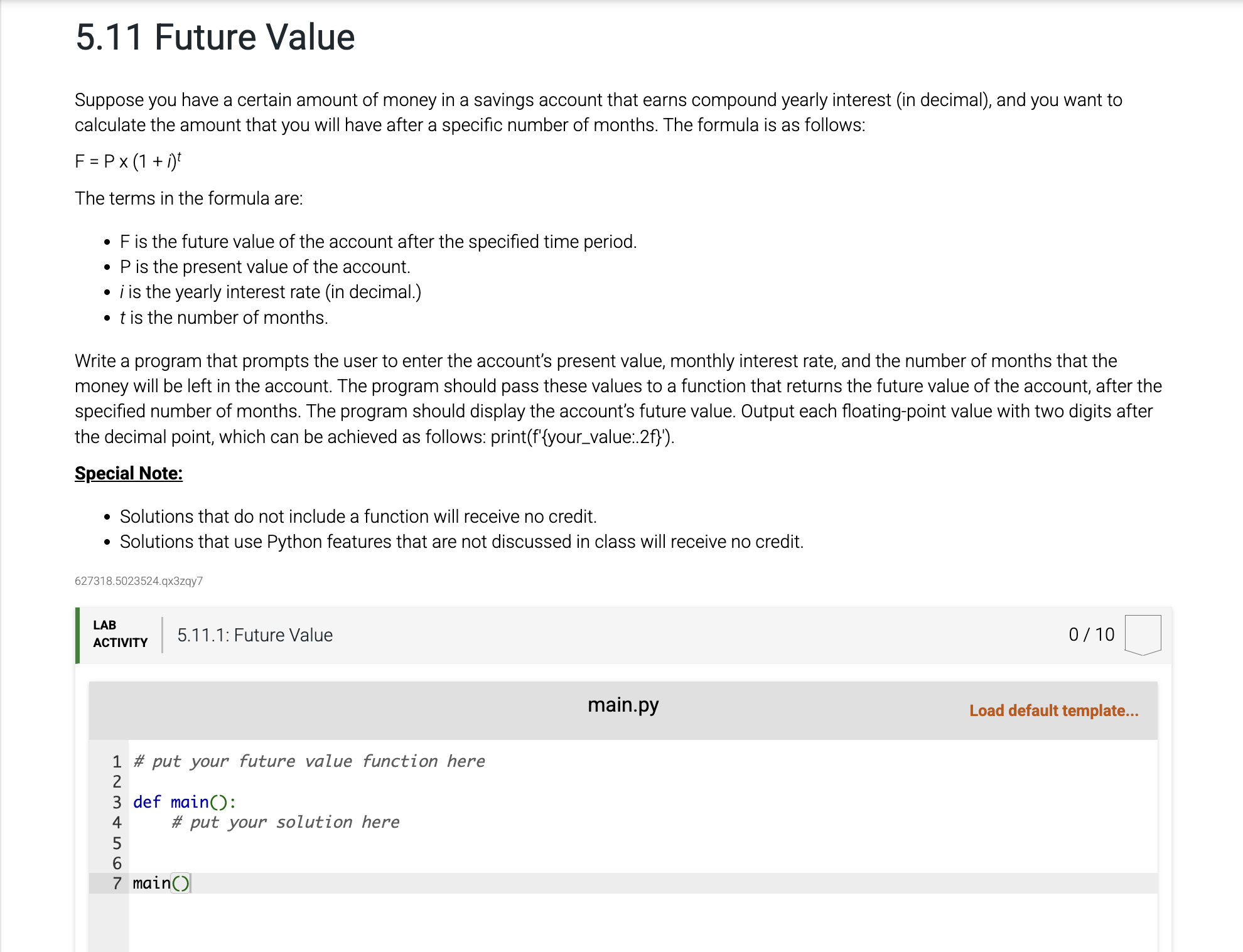 Solved 5.11 ﻿Future Value Suppose you have a certain amount | Chegg.com
