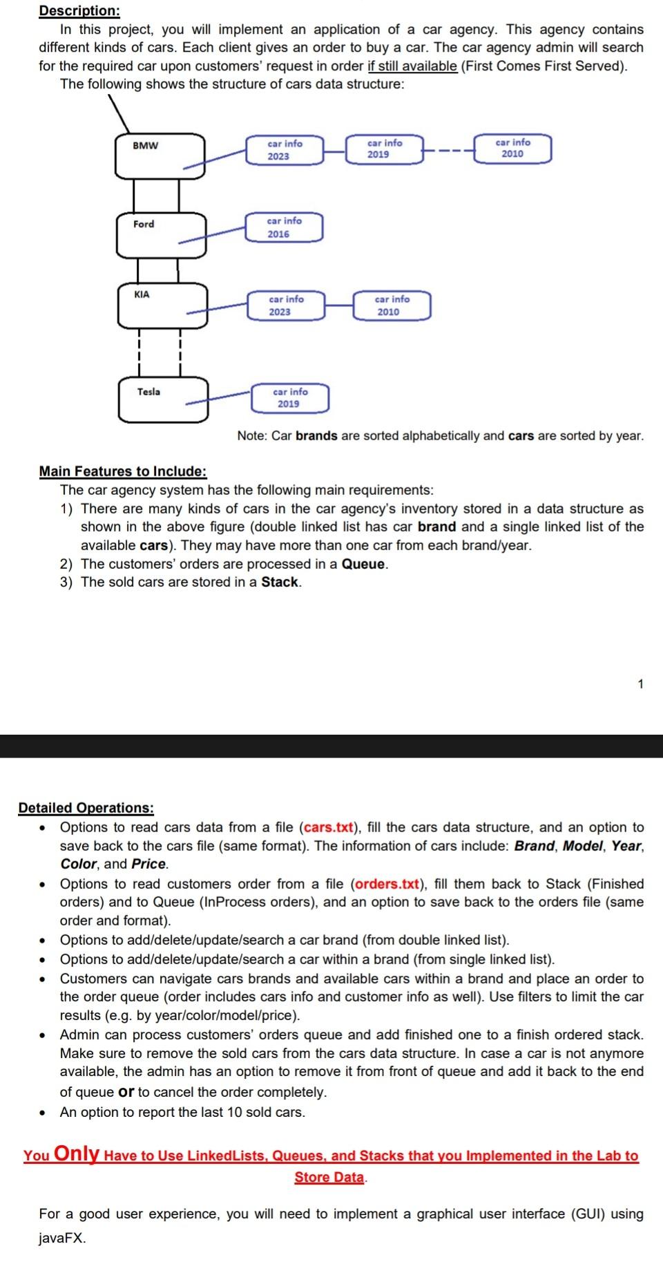 Solved Description: In this project, you will implement an | Chegg.com