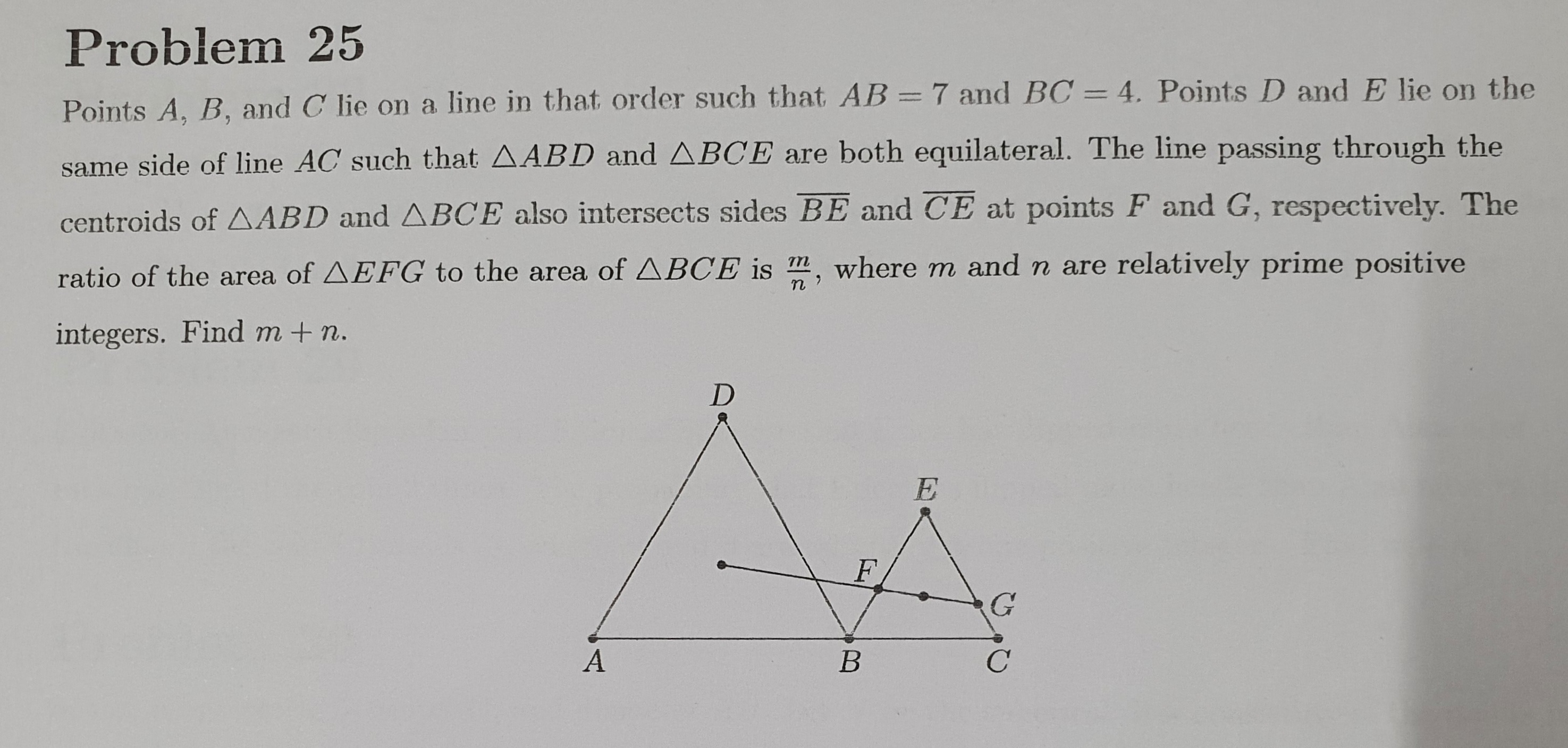 Problem 25Points A,B, ﻿and C ﻿lie on a line in that | Chegg.com