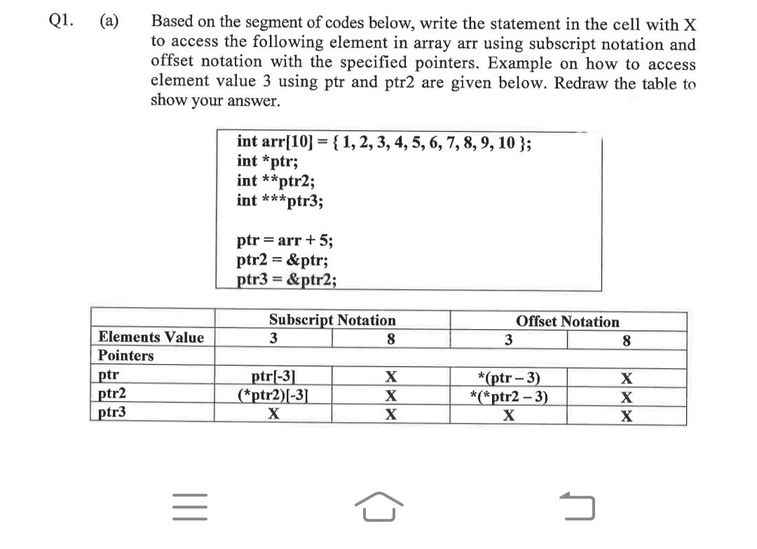 Solved helpQ1. (a) ﻿Based on the segment of codes below, | Chegg.com