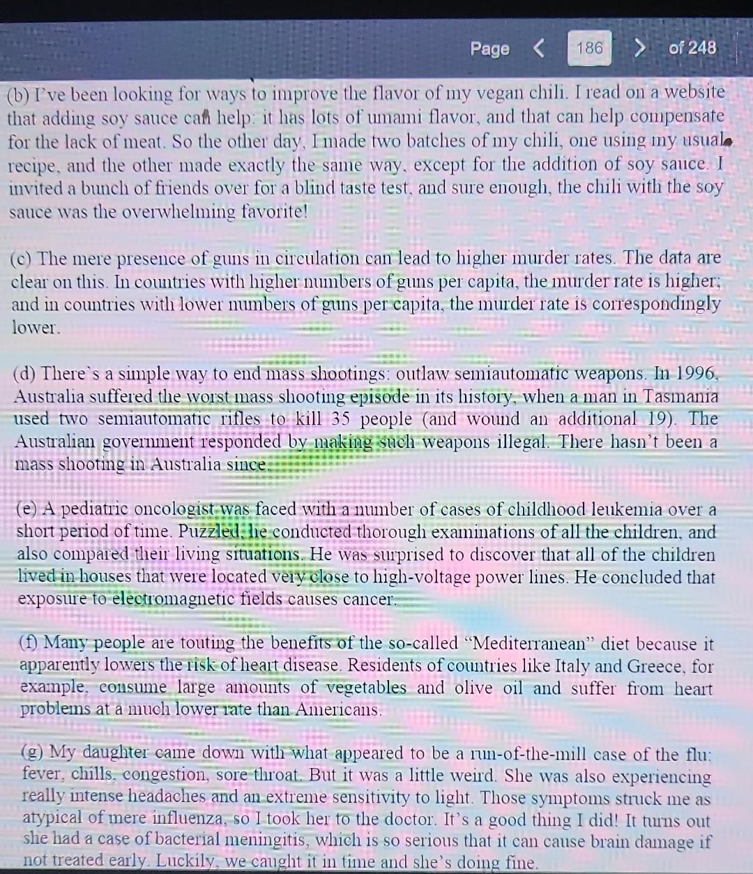 Arguments from Analogy and Causal Reasoning EXERCISES | Chegg.com