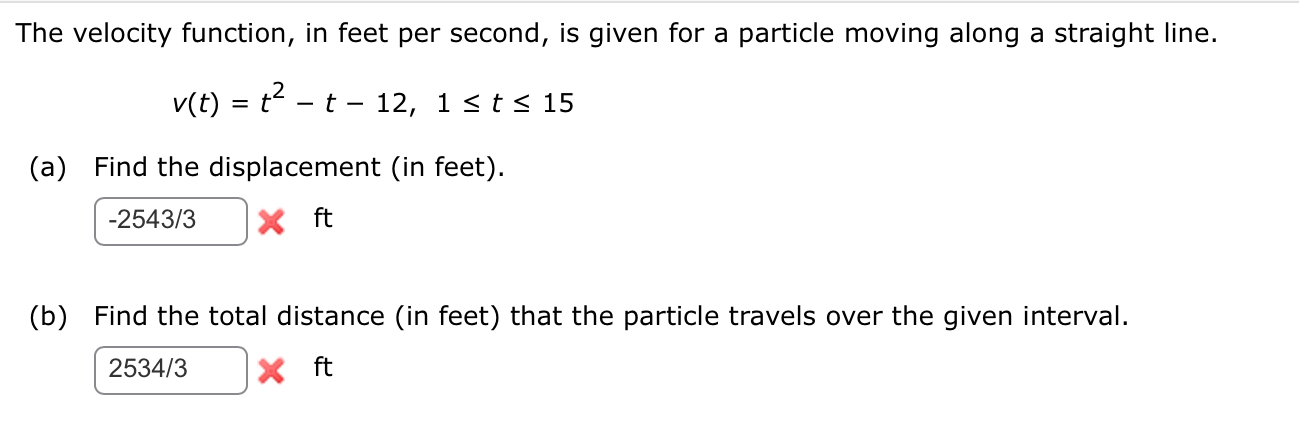 Solved The velocity function, in feet per second, is given | Chegg.com