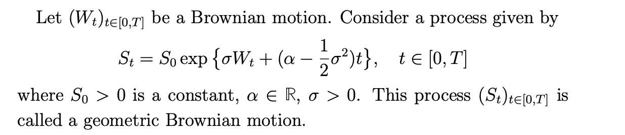 Solved Let (Wt)tin[0,T] be ﻿a Brownian motion. Consider a | Chegg.com