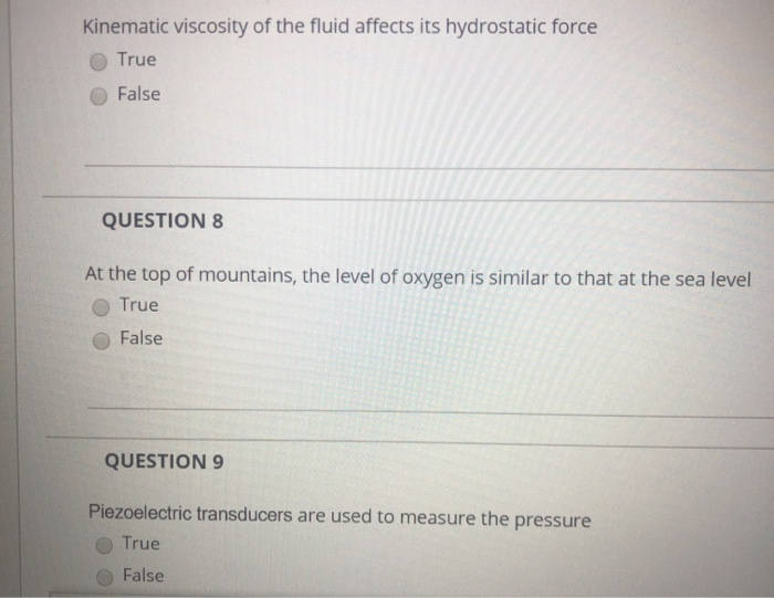 Solved Kinematic viscosity of the fluid affects its | Chegg.com
