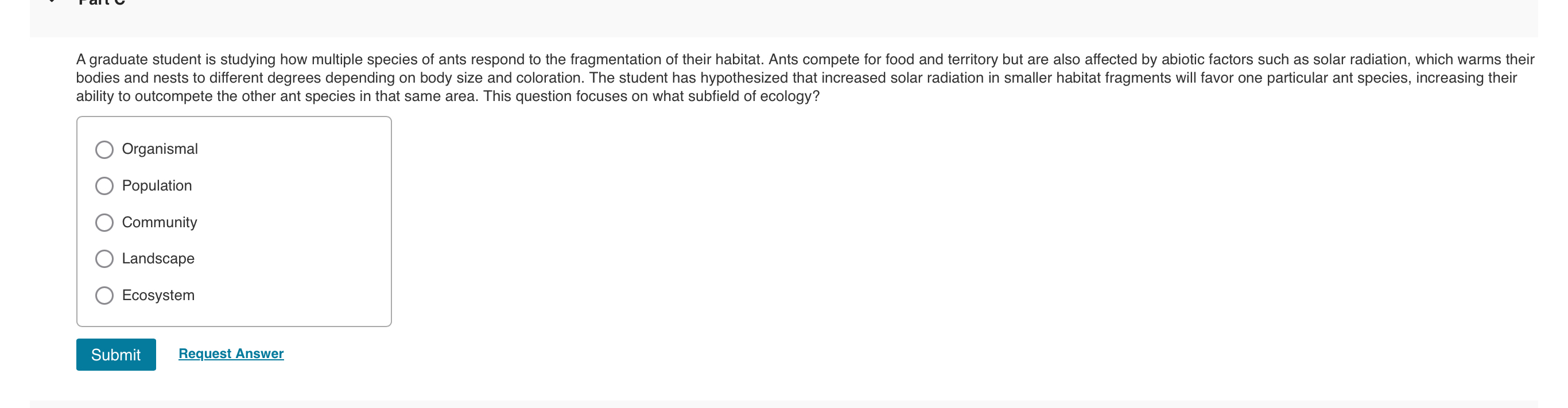 Solved ability to outcompete the other ant species in that | Chegg.com