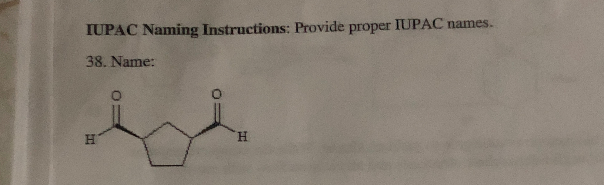 Solved IUPAC Naming Instructions: Provide proper IUPAC | Chegg.com