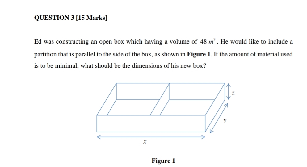 Solved Ed ﻿was constructing an ﻿open box which having a | Chegg.com