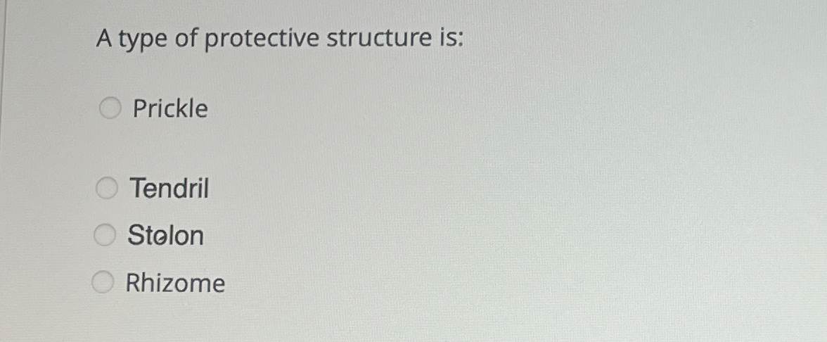 Solved A type of protective structure | Chegg.com