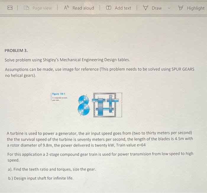 Solved PROBLEM 3. Solve problem using Shigley's Mechanical | Chegg.com Solved PROBLEM 3. Solve problem using Shigley's Mechanical | Chegg.com