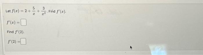 Solved f(x)=7x+3, find f′(x)HW5 | Chegg.com