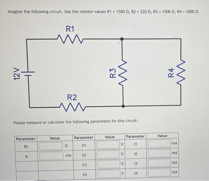 Solved Imagine the following circuit. Use the resistor | Chegg.com