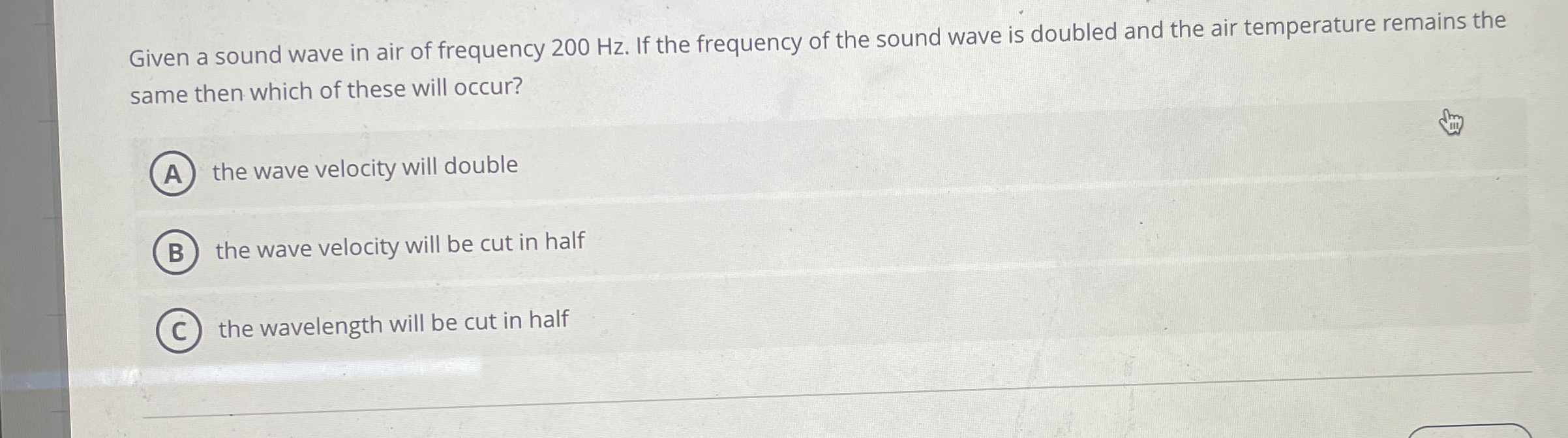 Solved Given a sound wave in air of frequency 200Hz. ﻿If the | Chegg.com