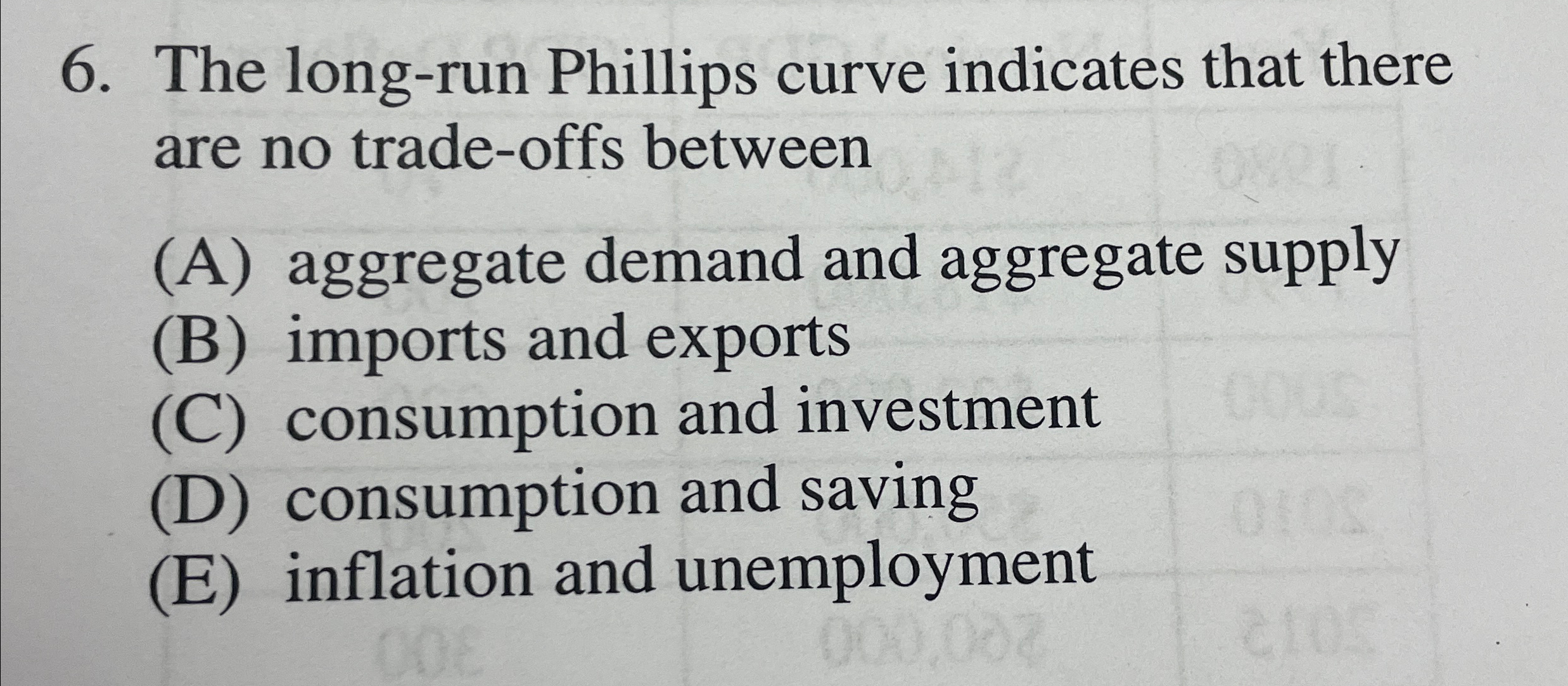 Solved The long-run Phillips curve indicates that there are | Chegg.com