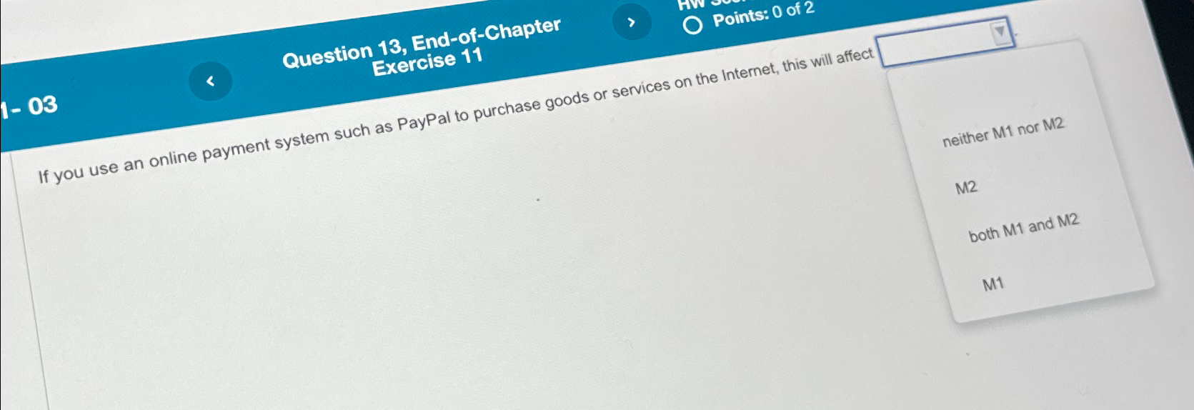 Solved Question 13, ﻿End-of-ChapterPoints: 0 ﻿of 2Exercise | Chegg.com