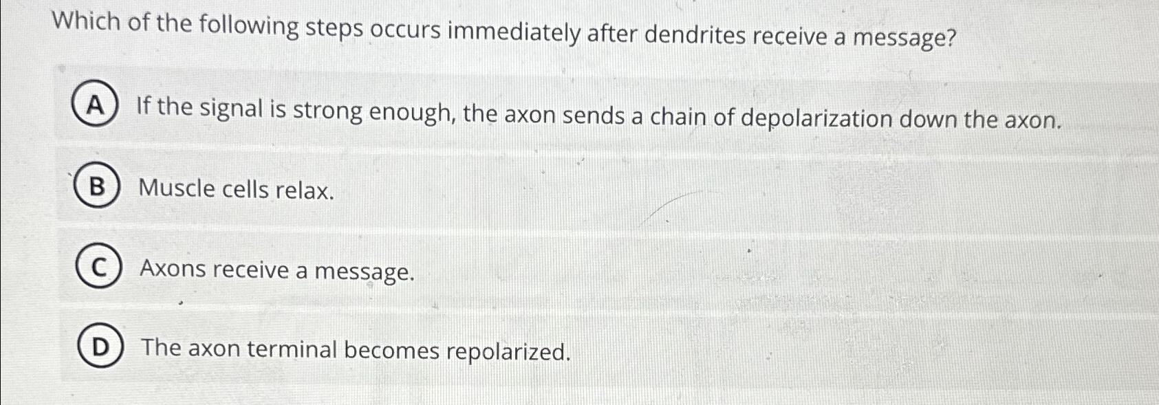 Solved Which of the following steps occurs immediately after | Chegg.com