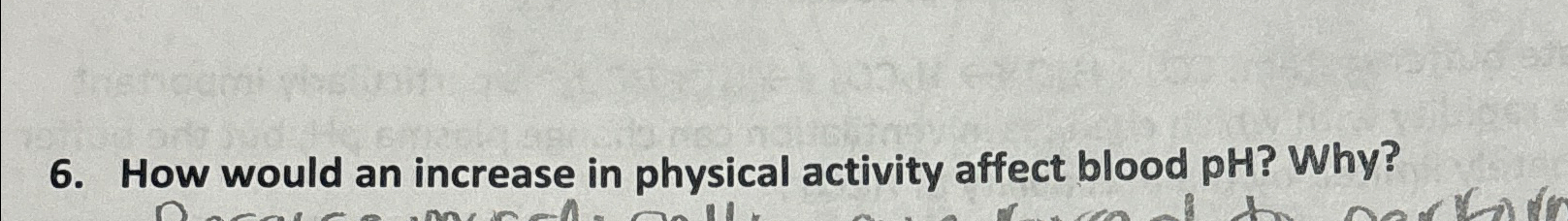 Solved How would an increase in physical activity affect | Chegg.com