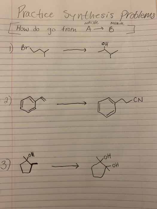 Solved Practice Synthesis problems How do molecule Molcule A | Chegg.com