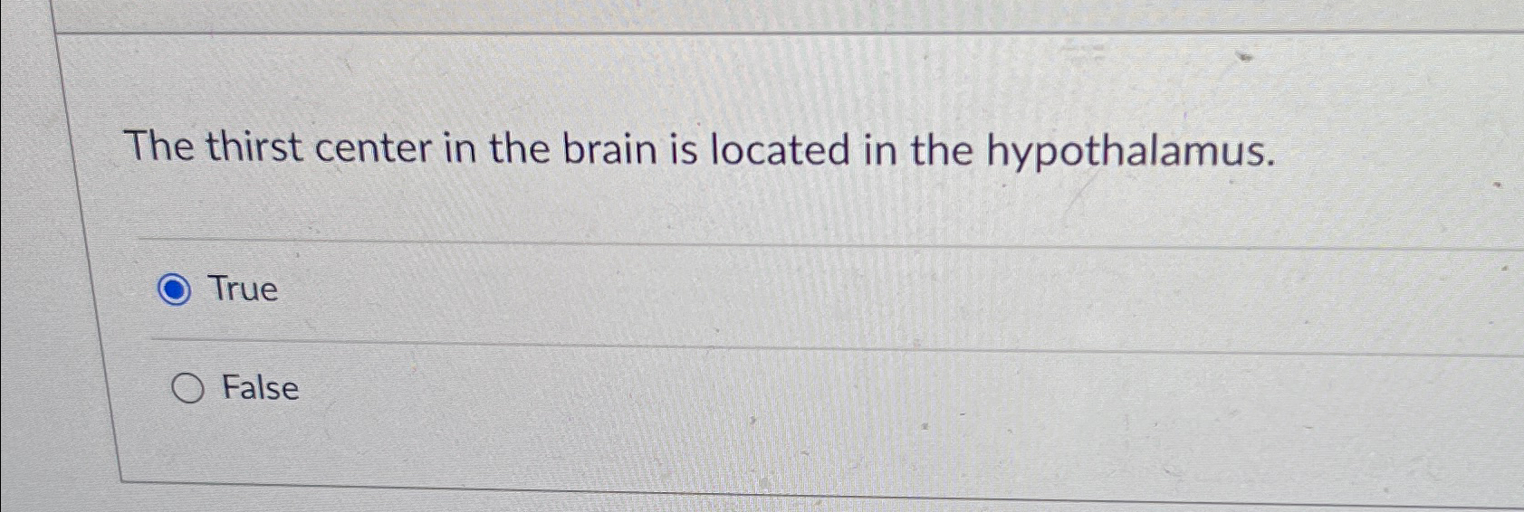 Solved The thirst center in the brain is located in the | Chegg.com