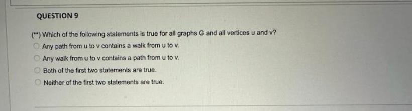 Solved (*) Which of the following statements is true for all | Chegg.com