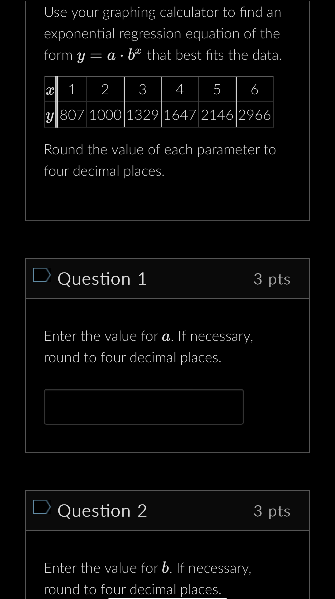 Solved Use your graphing calculator to find an exponential | Chegg.com