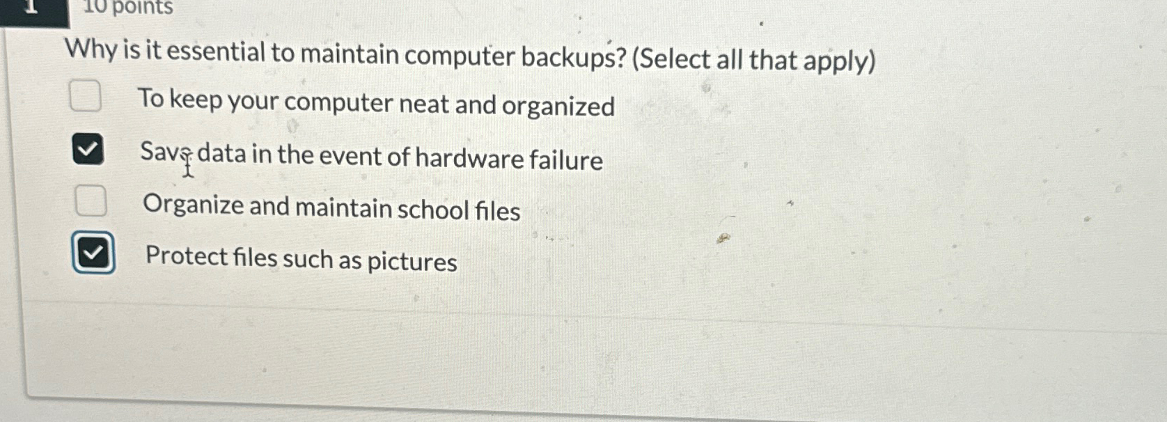 Solved Why is it essential to maintain computer backups? | Chegg.com