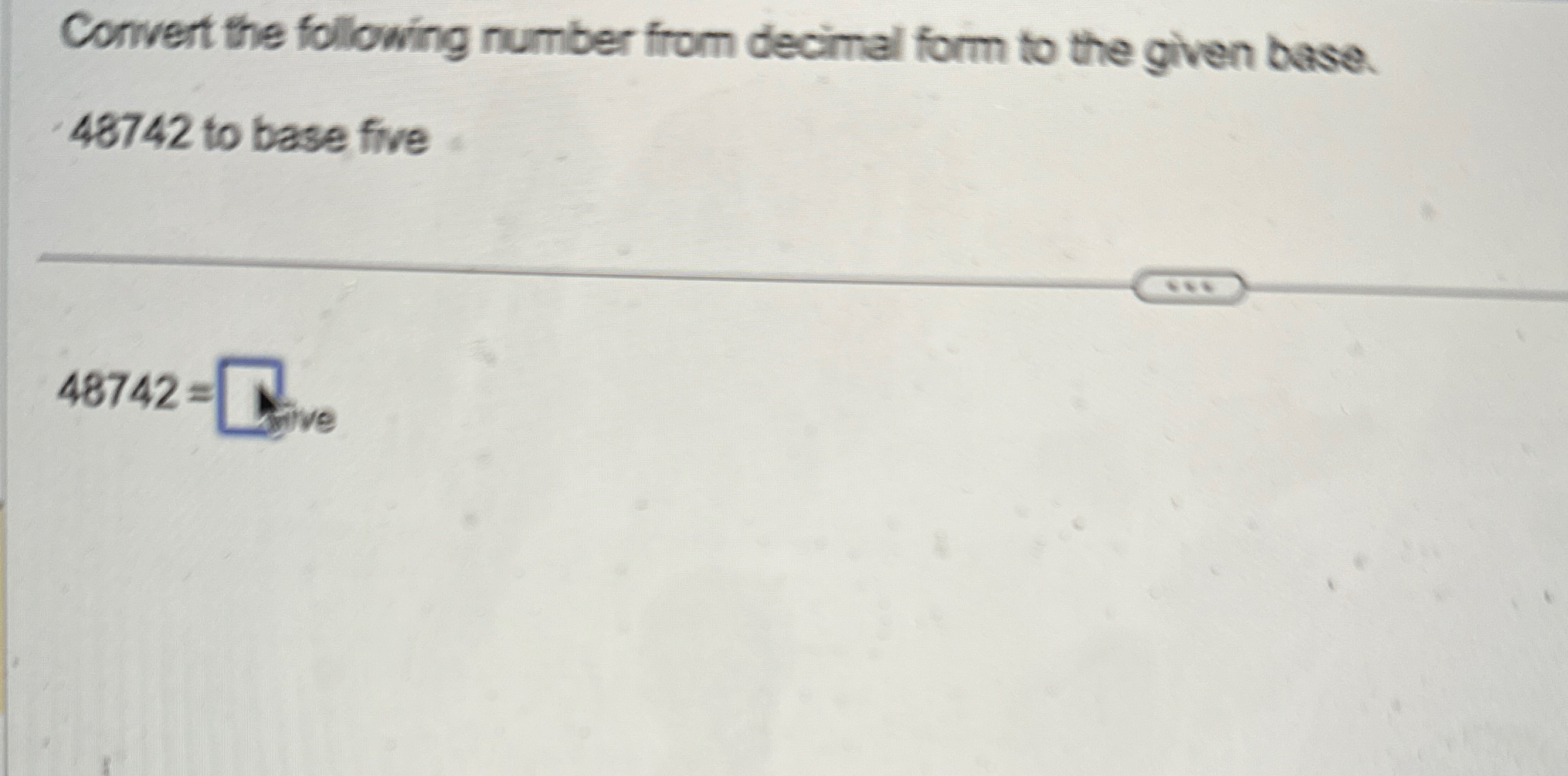 Solved Convert the following number from decimal form to the | Chegg.com