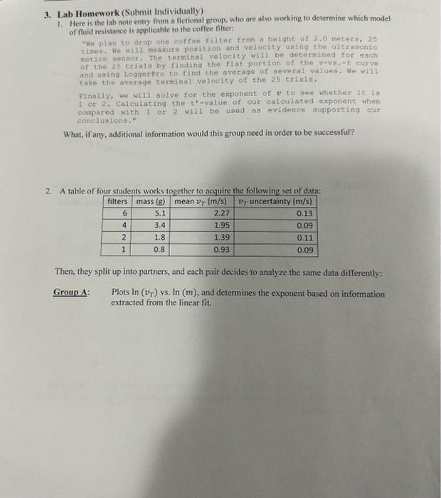 3. Lab Homework (Submit Individually) 1. Here is the | Chegg.com