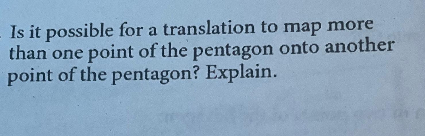 Solved Is it possible for a translation to map more than one | Chegg.com
