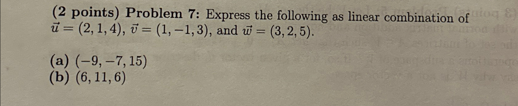 Solved (2 ﻿points) ﻿Problem 7: Express the following as | Chegg.com
