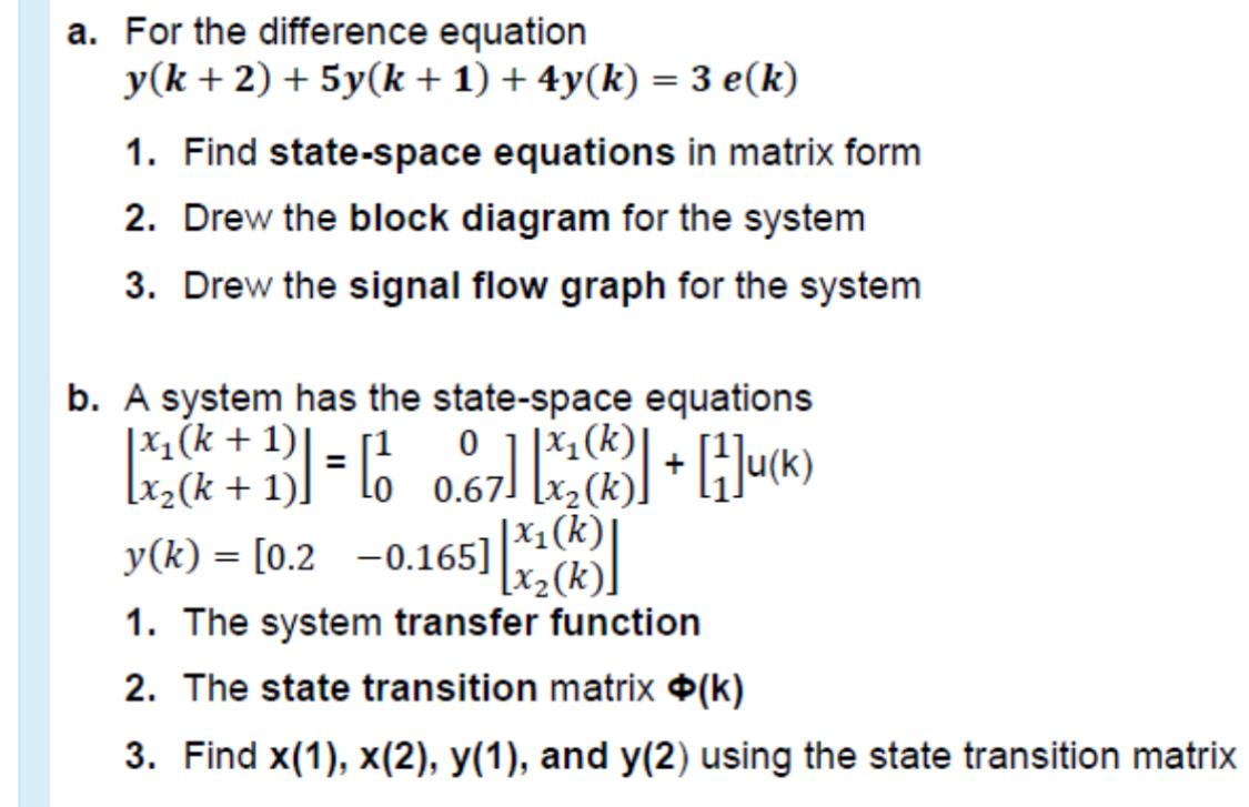 Solved a. ﻿For the difference | Chegg.com