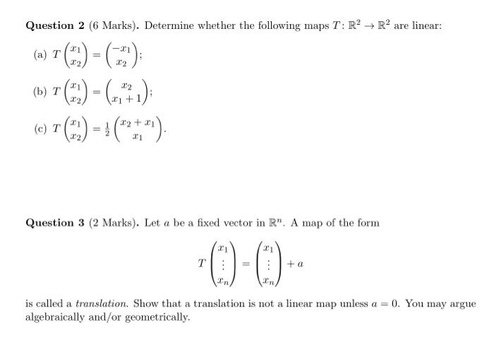 Solved Question 2 6 Marks Determine Whether The Following