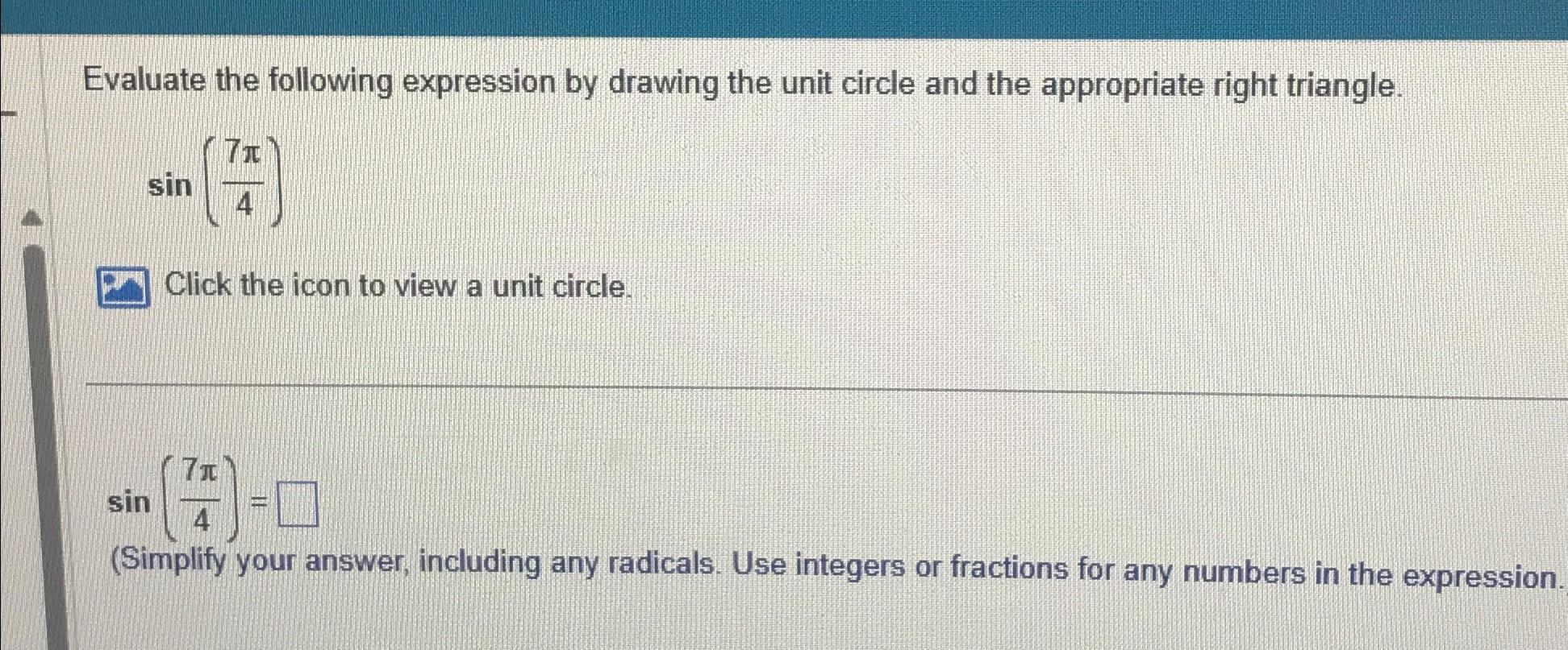 Solved Evaluate the following expression by drawing the unit | Chegg.com