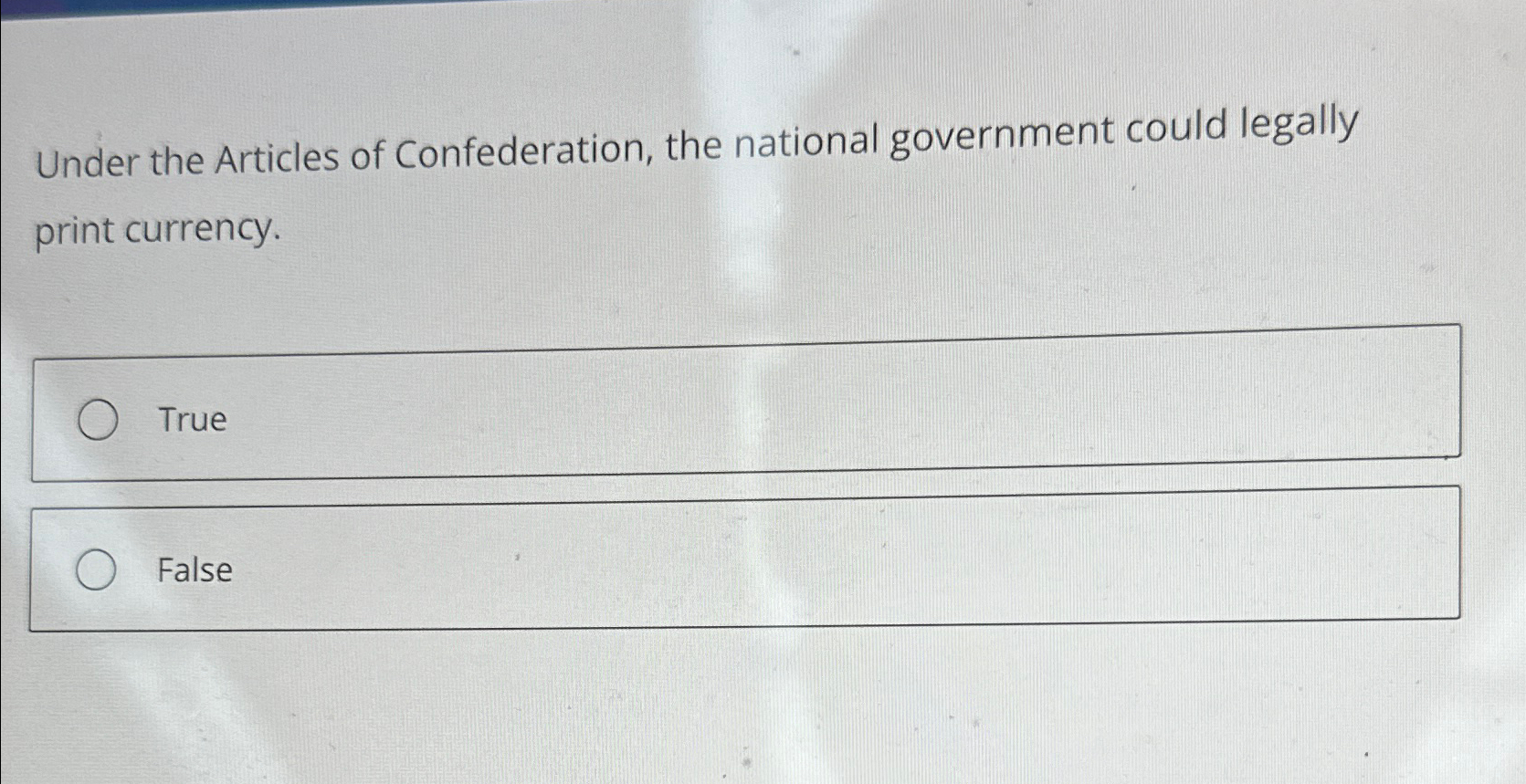 Solved Under the Articles of Confederation, the national | Chegg.com