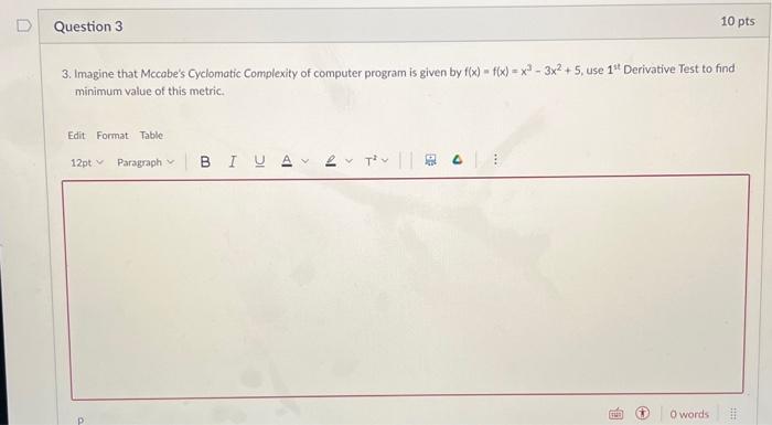 Solved 3. Imagine that Mccabe's Cyclomatic Complexity of | Chegg.com