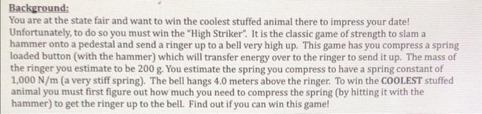Solved D) How does the total energy at the end (top) compare | Chegg.com