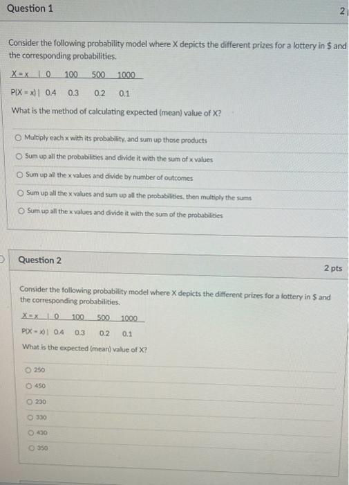 Solved Consider the following probability model where X | Chegg.com