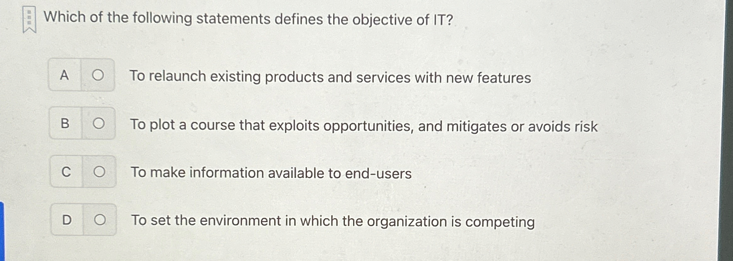 Solved Which of the following statements defines the | Chegg.com