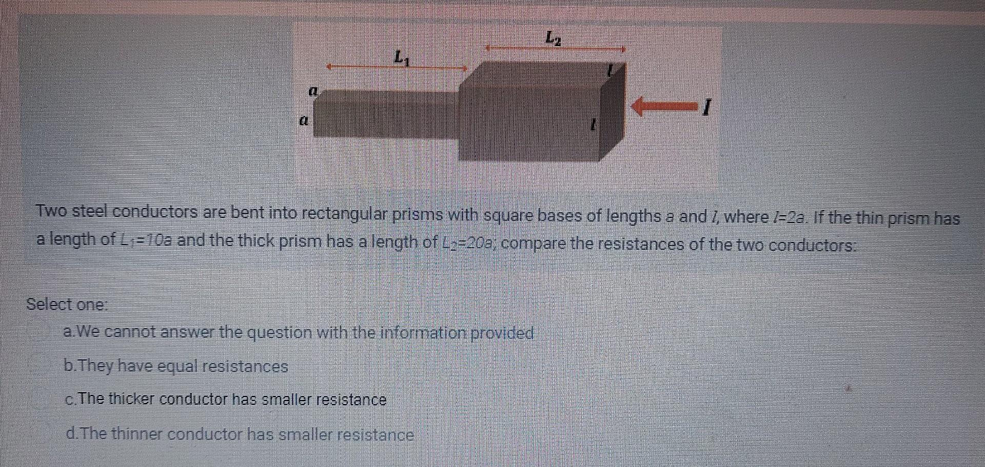 Solved Two steel conductors are bent into rectangular prisms | Chegg.com