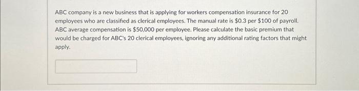 Solved ABC company is a new business that is applying for | Chegg.com