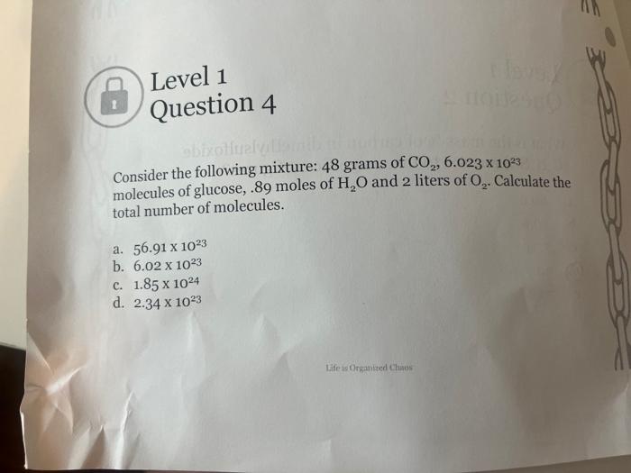 Solved Level 1 Question 4 Consider the following mixture: 48 | Chegg.com