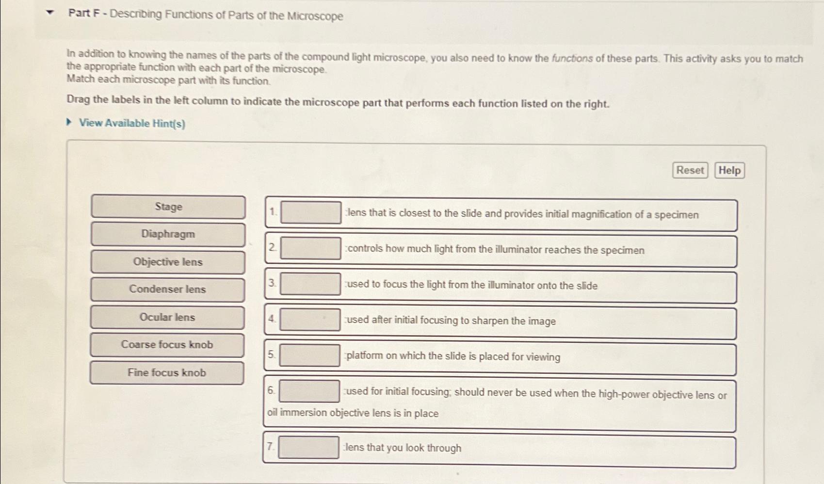 Solved Part F - ﻿Describing Functions of Parts of the | Chegg.com